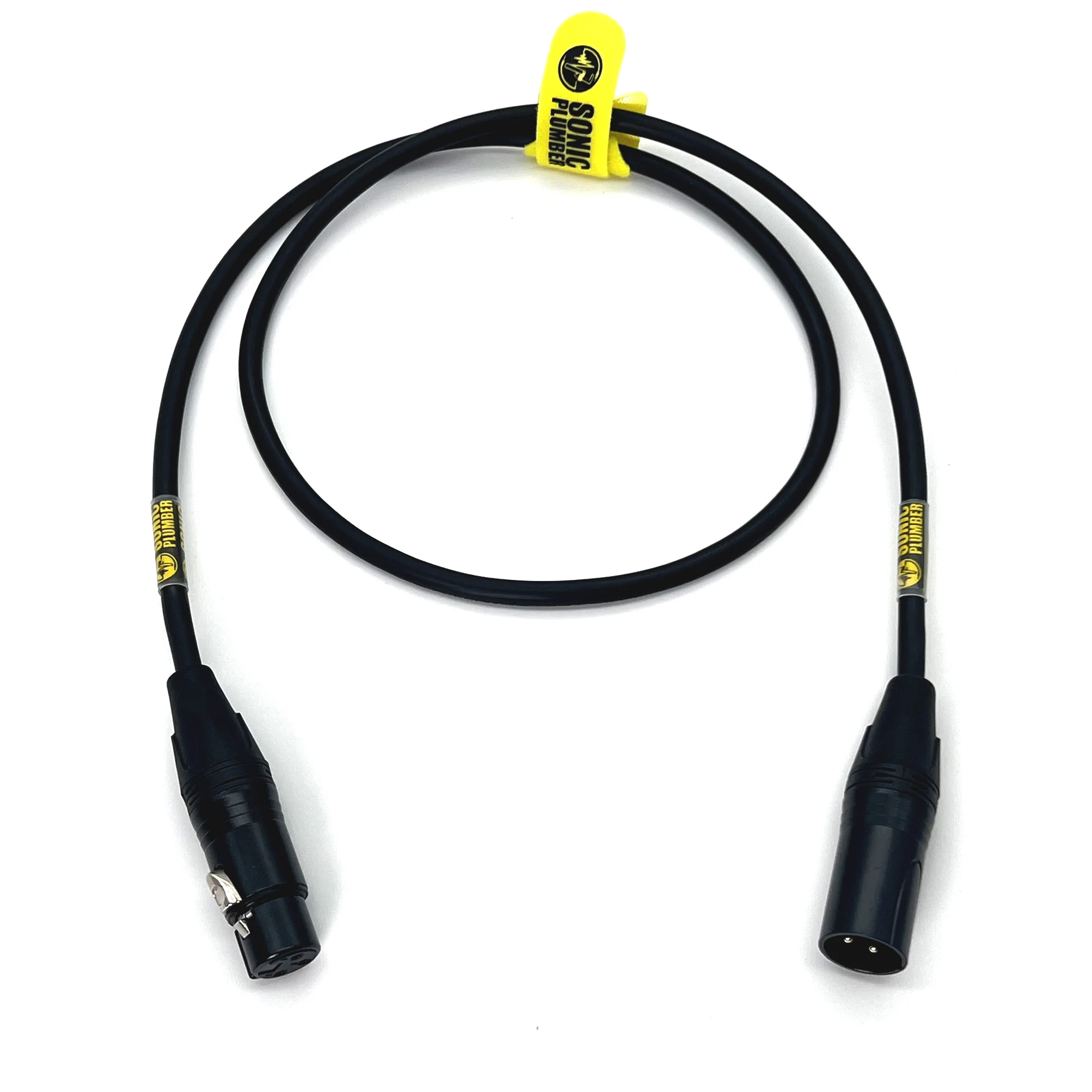 Sonic Plumber Black and Gold XLR Male to Female Balanced Cable